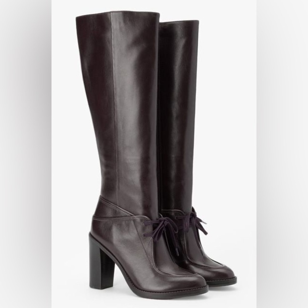10 Crosby Derek Lam 'Meredith' Brown Leather Boots - Gem